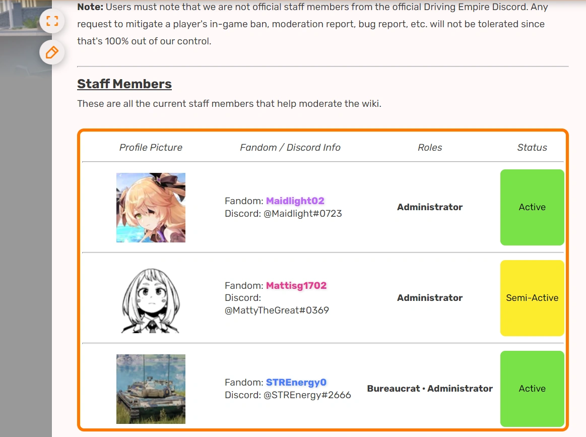 cool staff colors | Fandom