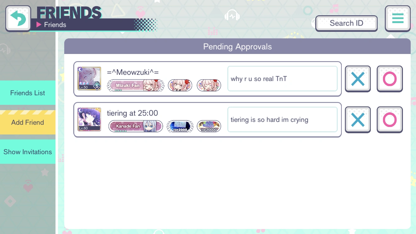 yay I have more friends on pjsk now 😋😋 | Fandom