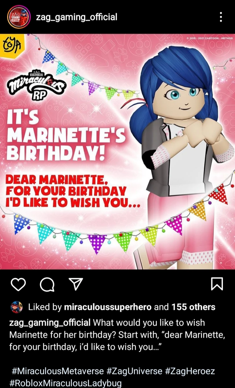 It's Marinette's birthday 🎉🎊🎉🎊🎉🎊🎉 | Fandom