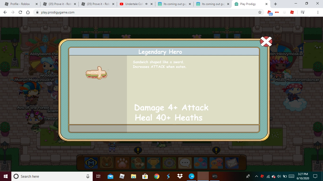 OMG OMG PRODIGY ADDED A NEW ITEM ITS A LEGENDARY HERO | Fandom