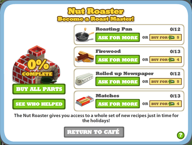 Nut Roaster | Cafe World Wiki | Fandom
