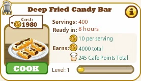 Deep Fried Candy Bar | Cafe World Wiki | Fandom