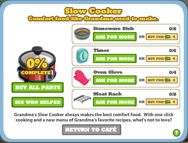 Slow Cooker | Cafe World Wiki | Fandom