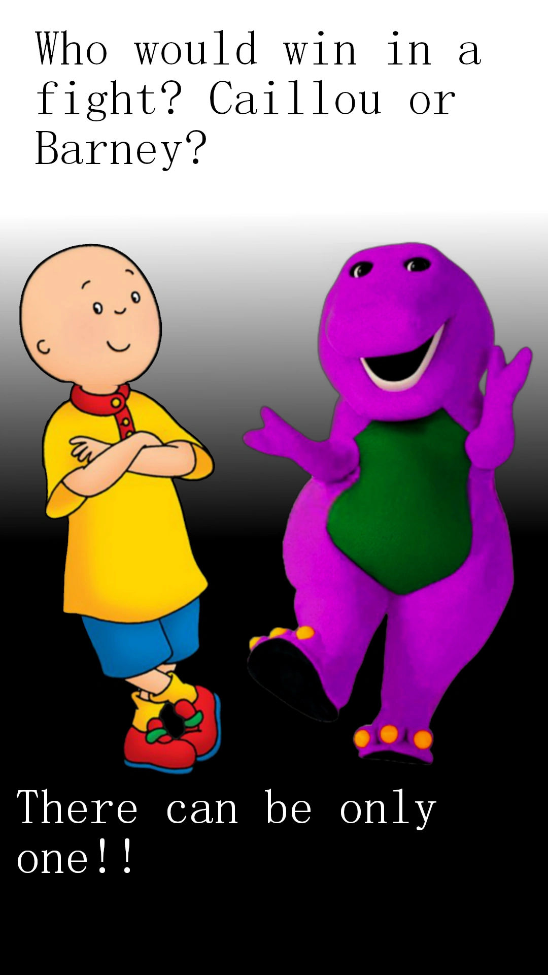 Caillou Vs Barney: The Movie | Caillou Fanon Wiki | Fandom
