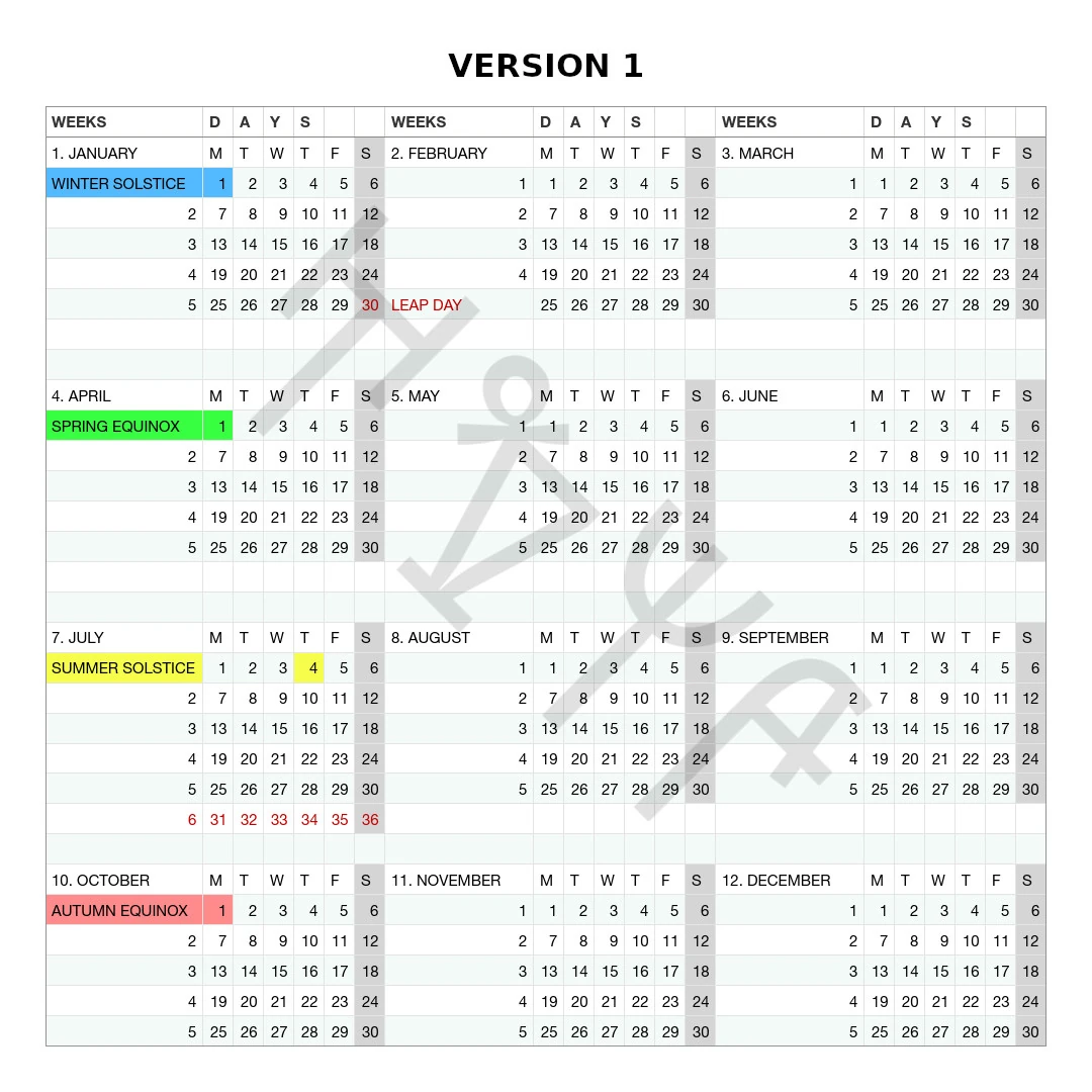 Observational 6-day week solar calendar | Calendar Wiki | Fandom