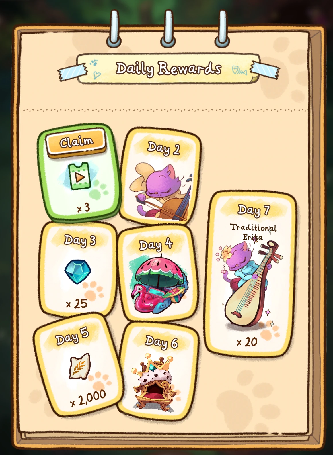 Daily Rewards | Campfire Cat Cafe Wiki | Fandom