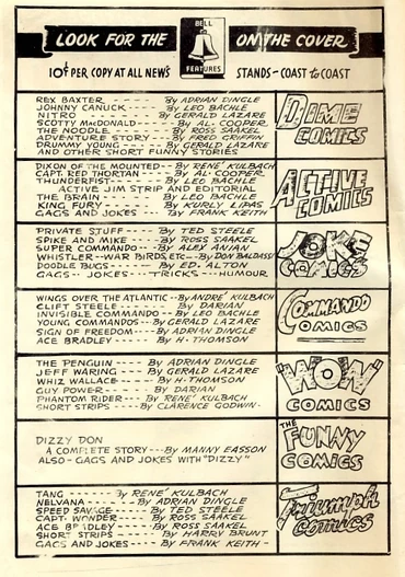 Bell Features Comic artists and writers | Canadiancomicsdatabase Wiki ...