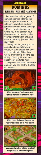 Dominus | Cancelled SNES Games Wiki | Fandom