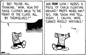 Calvin in Unexplained Invisible Form | The Calvin and Hobbes Wiki | Fandom