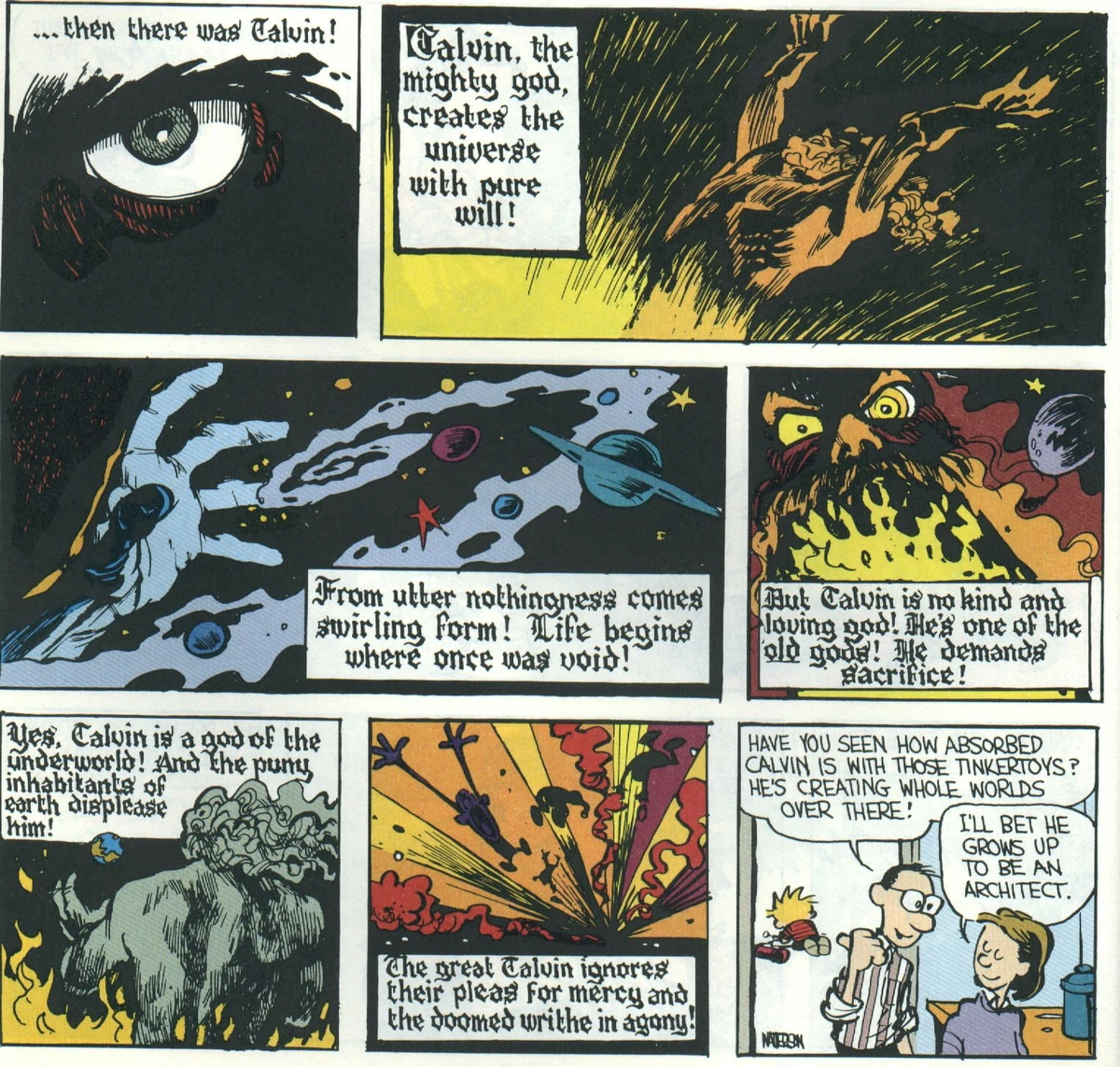 Calvin the God | The Calvin and Hobbes Wiki | Fandom