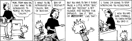 Calvin Boy of Destiny | The Calvin and Hobbes Wiki | Fandom