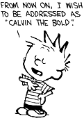Calvin the Bold | The Calvin and Hobbes Wiki | Fandom