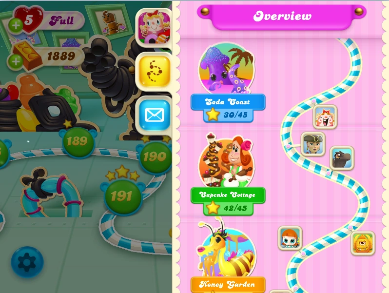 Candy Crush Saga Map