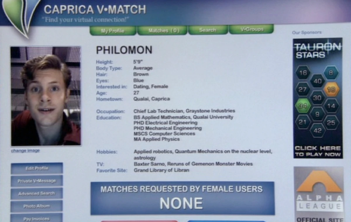 V-Match | Wiki Caprica | Fandom