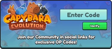 Codes | Capybara Evolution Wiki | Fandom