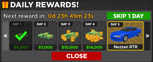 Daily Rewards | Car Dealership Tycoon Wiki | Fandom