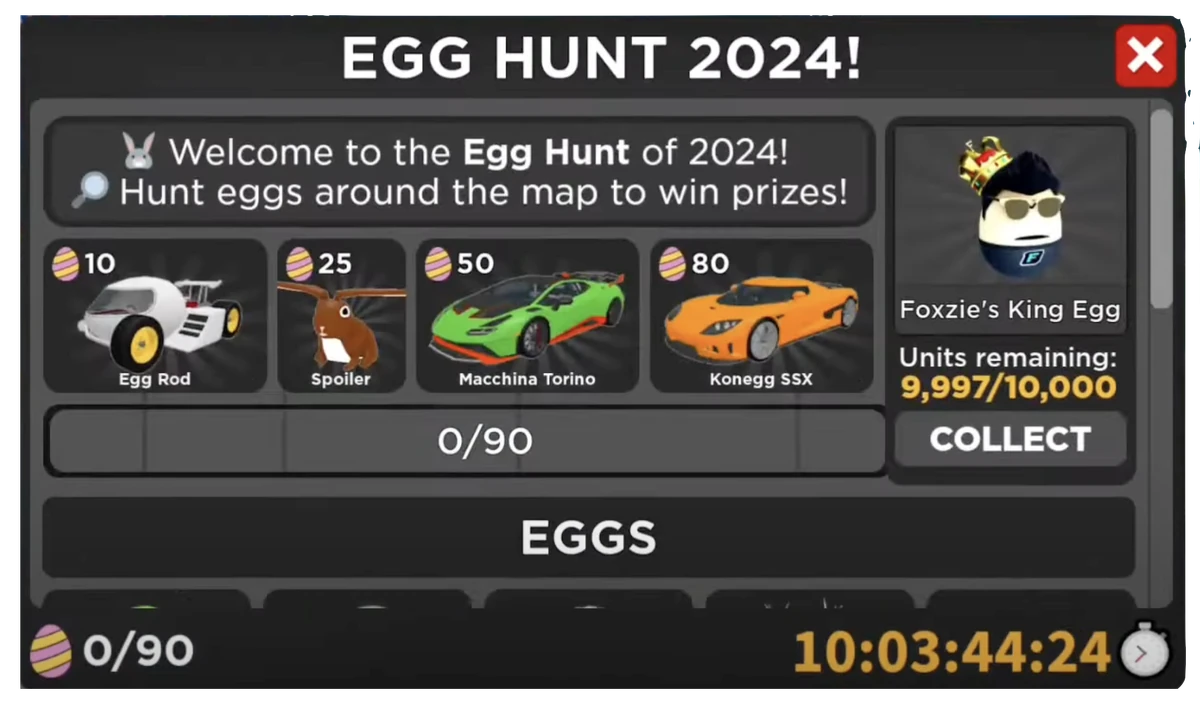 Foxzie's King Egg UGC Event | Car Dealership Tycoon Wiki | Fandom