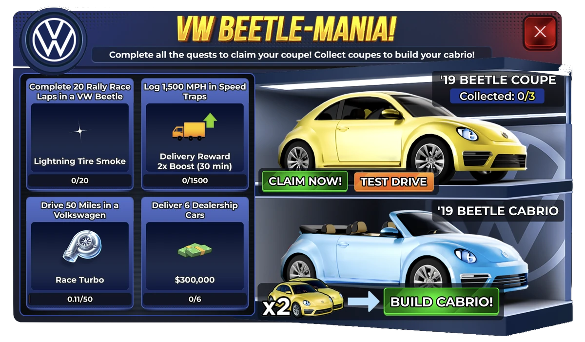 VW Beetle-Mania | Car Dealership Tycoon Wiki | Fandom