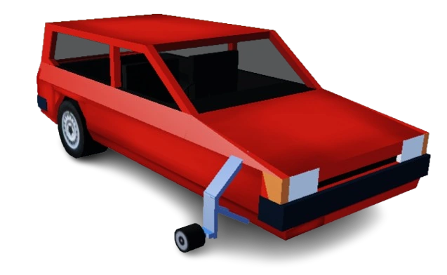 Reliant robin mk2 with training wheels | Car destruction facility Wiki ...