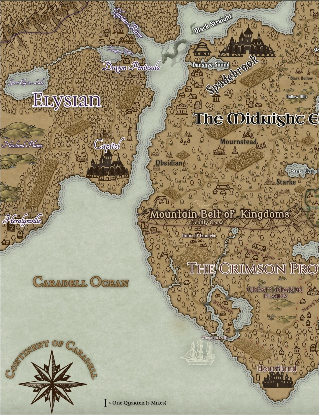 Map of Caradell (after Book 1) | Caradell Chronicles Wiki | Fandom
