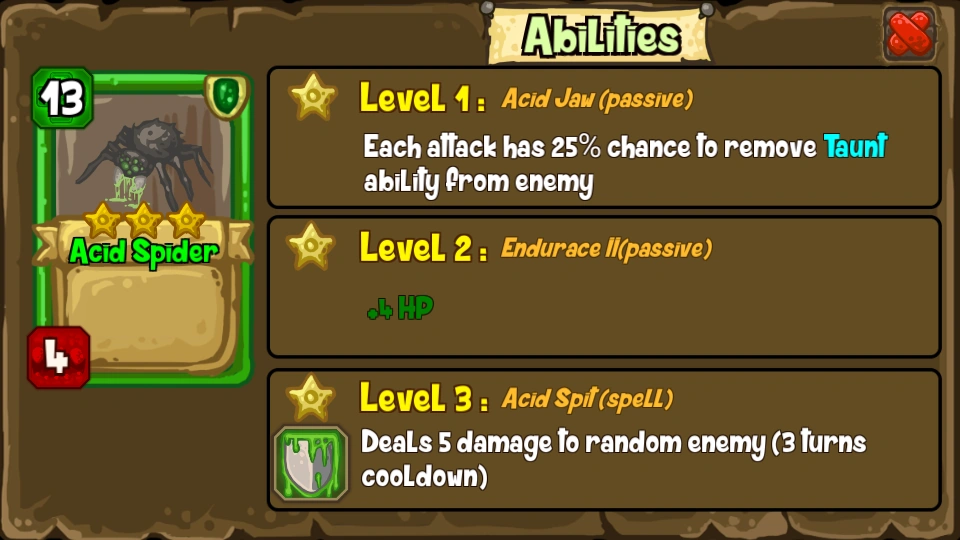 Acid Spider (card) | Card lords Wiki | Fandom