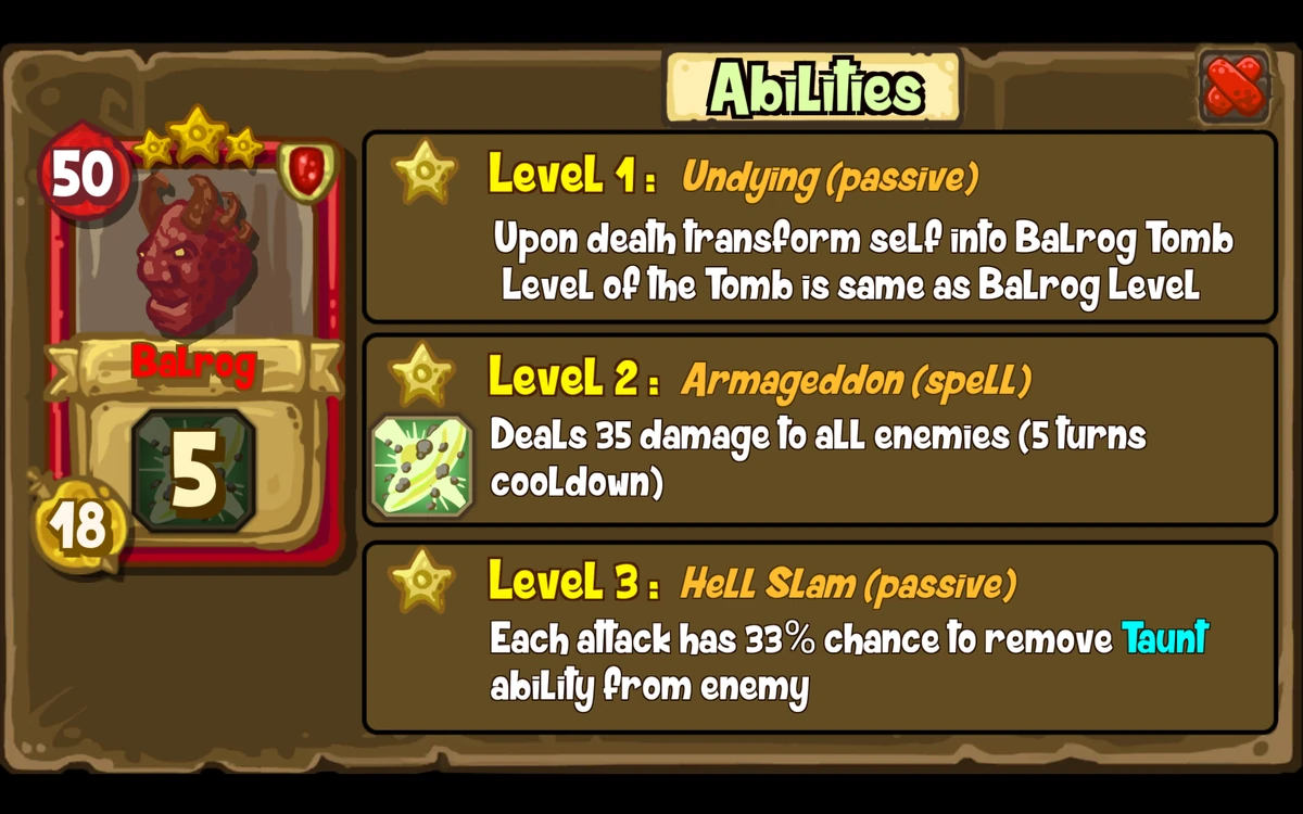 Balrog (card) | Card lords Wiki | Fandom