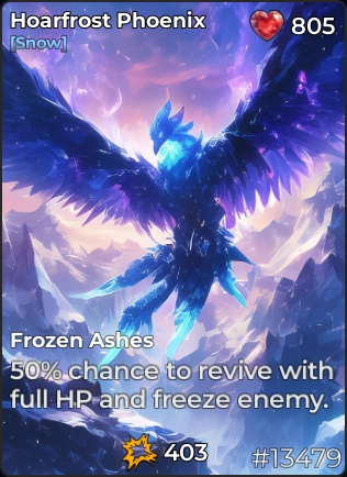 Hoarfrost Phoenix | Card RNG Wiki | Fandom