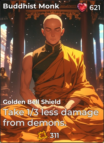 Buddhist Monk | Card RNG Wiki | Fandom