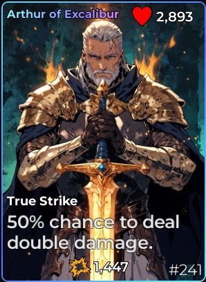 Arthur of Excalibur | Card RNG Wiki | Fandom