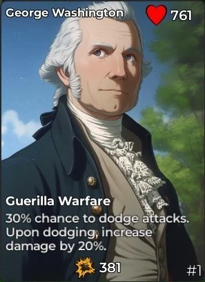 George Washington | Card RNG Wiki | Fandom