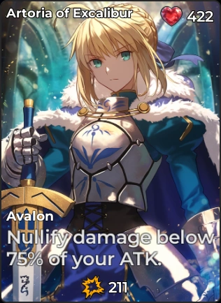 Artoria of Excalibur | Card RNG Wiki | Fandom