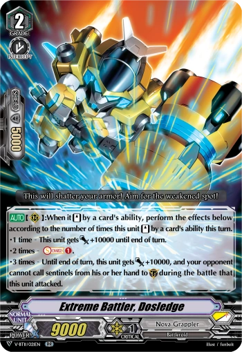 Card Gallery:Extreme Battler, Dosledge | Cardfight!! Vanguard Wiki | Fandom
