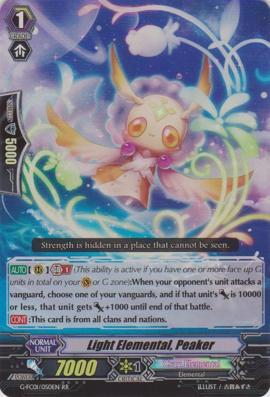 Card Gallery:Light Elemental, Peaker | Cardfight!! Vanguard Wiki | Fandom
