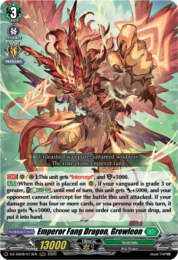 Emperor Fang Dragon, Growleon | Cardfight!! Vanguard Wiki | Fandom
