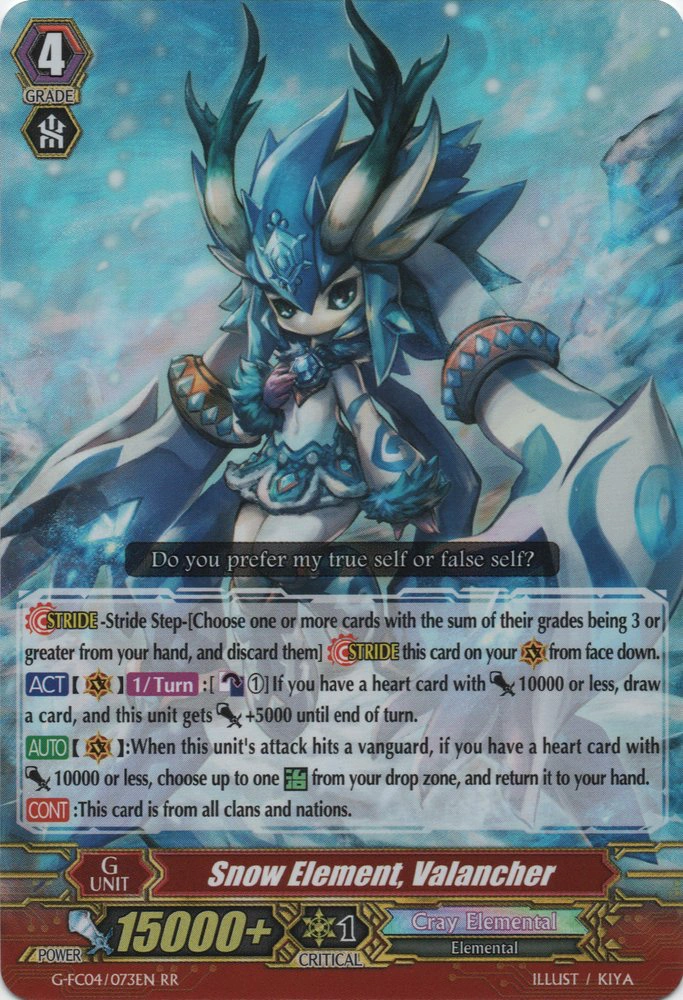 Snow Element, Valancher | Cardfight!! Vanguard Wiki | Fandom
