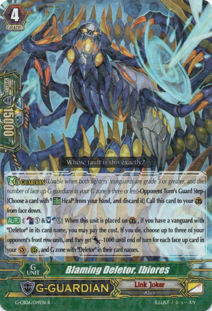 Blaming Deletor, Ibiores | Cardfight!! Vanguard Wiki | Fandom