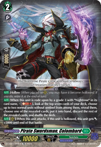 Pirate Swordsman, Colombard (D Series) | Cardfight!! Vanguard Wiki | Fandom