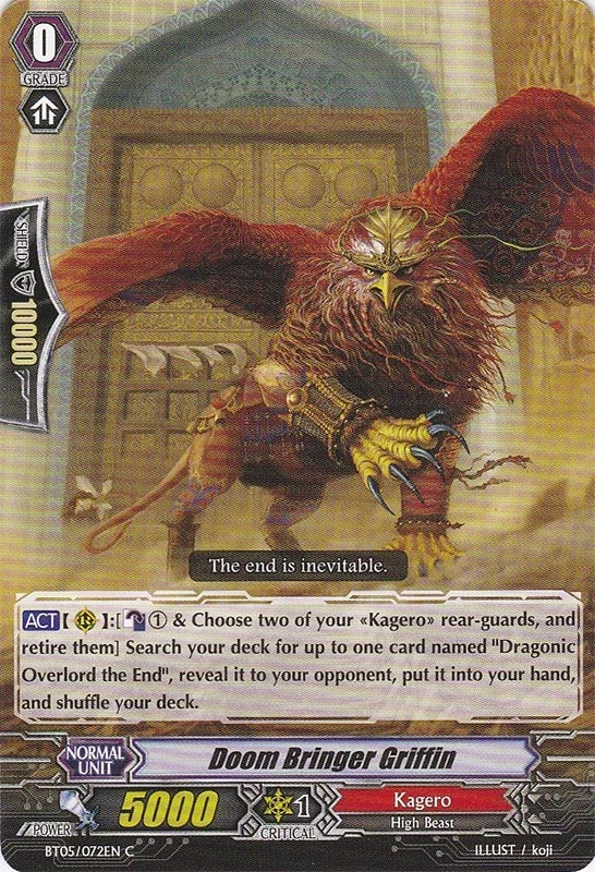 Doom Bringer Griffin | Cardfight!! Vanguard Wiki | Fandom