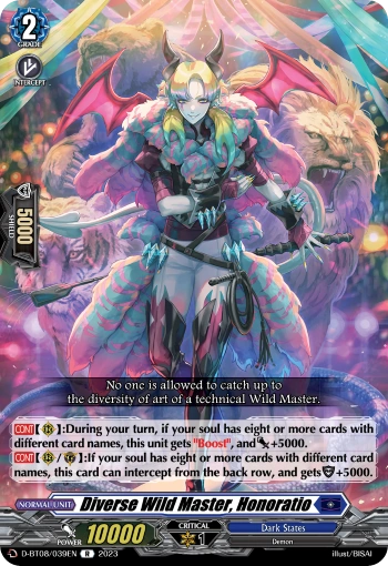 Diverse Wild Master, Honoratio | Cardfight!! Vanguard Wiki | Fandom