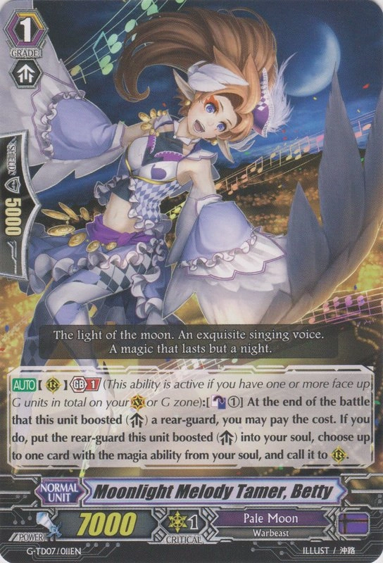 Moonlight Melody Tamer, Betty | Cardfight!! Vanguard Wiki | Fandom