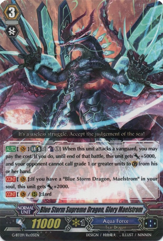 Blue Storm Supreme Dragon, Glory Maelstrom | Cardfight!! Vanguard Wiki ...