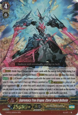 Supremacy True Dragon, Claret Sword Helheim | Cardfight!! Vanguard Wiki | Fandom