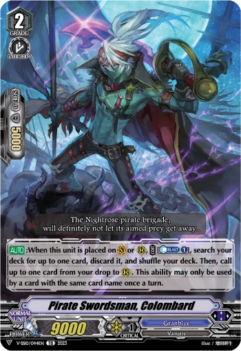 Pirate Swordsman, Colombard (V Series) | Cardfight!! Vanguard Wiki | Fandom