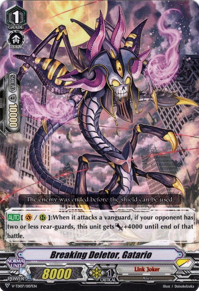 Breaking Deletor, Gatario (V Series) | Cardfight!! Vanguard Wiki | Fandom