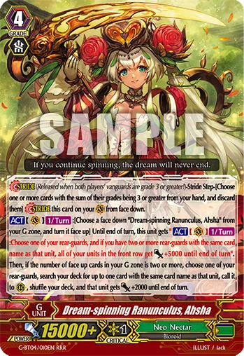 Card Gallery:Dream-spinning Ranunculus, Ahsha | Cardfight!! Vanguard Wiki | Fandom