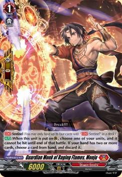 Guardian Monk of Raging Flames, Monju | Cardfight!! Vanguard Wiki | Fandom