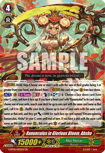 Card Gallery:Ranunculus in Glorious Bloom, Ahsha | Cardfight!! Vanguard Wiki | Fandom