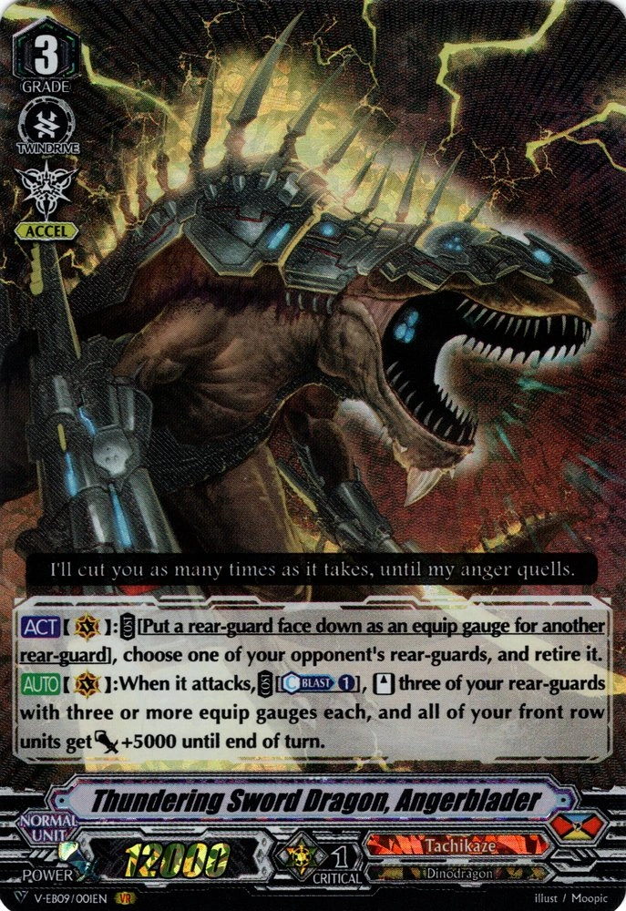 Thundering Sword Dragon, Angerblader | Cardfight!! Vanguard Wiki | Fandom