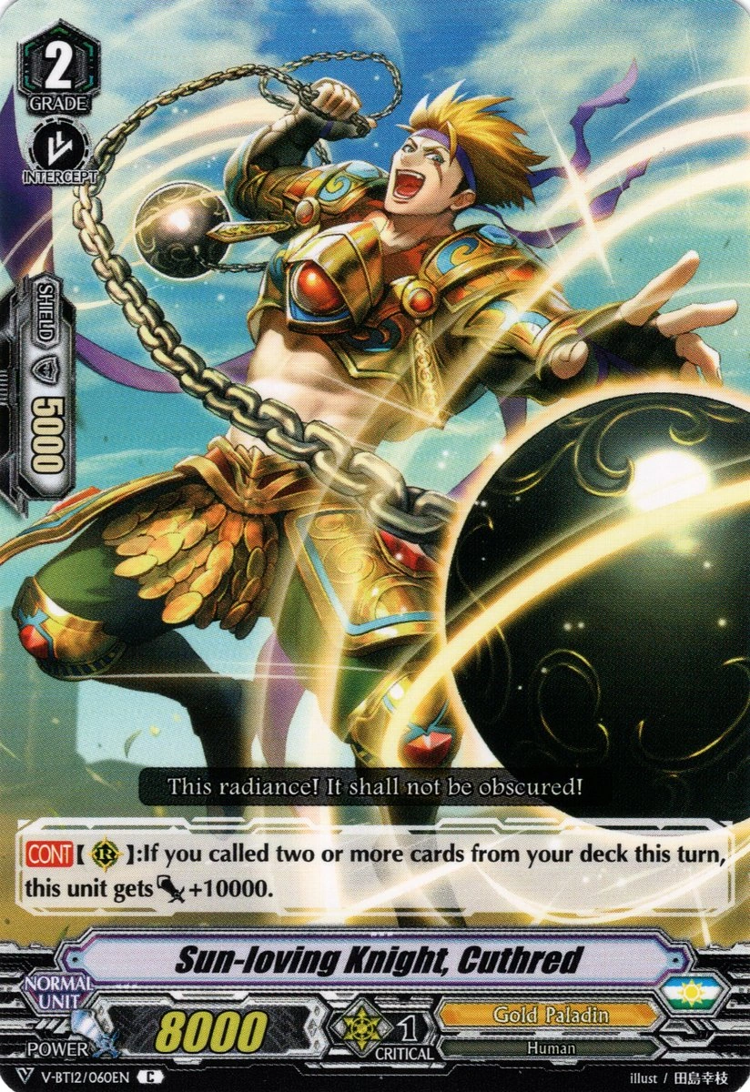 Sun-loving Knight, Cuthred | Cardfight!! Vanguard Wiki | Fandom
