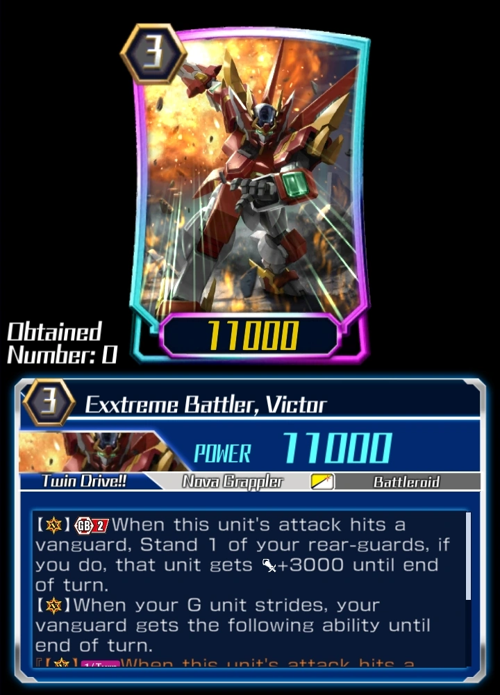 Card Gallery:Exxtreme Battler, Victor (ZERO) | Cardfight!! Vanguard Wiki | Fandom